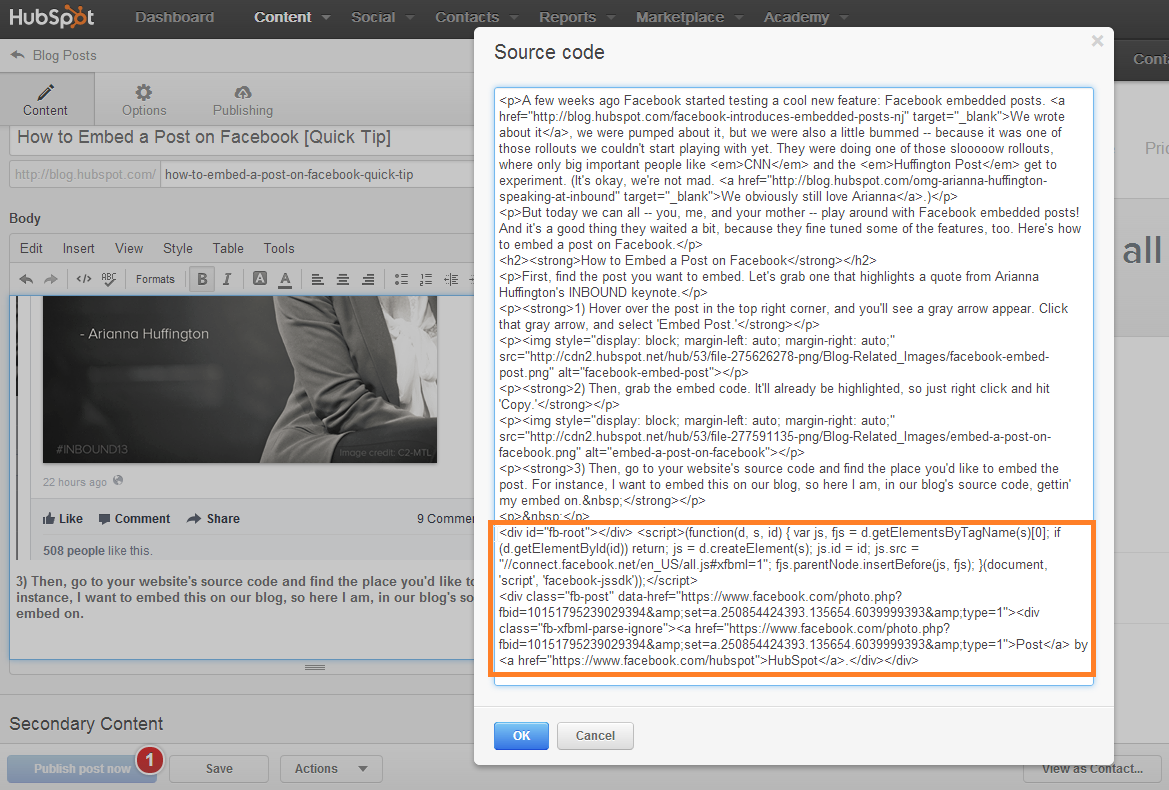 How To Embed A Facebook Post Quick Tip 
