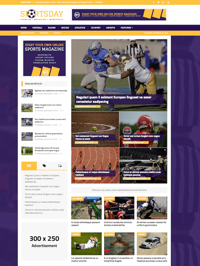 20+ Best Sports WordPress Themes for 2020