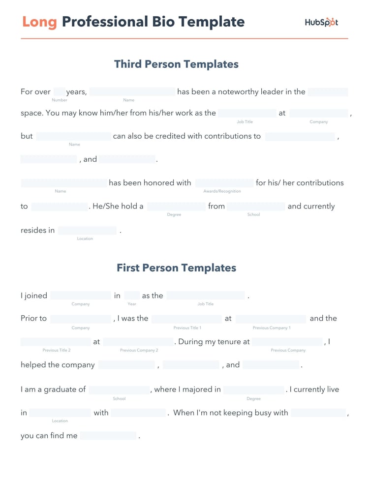 20 of the Best Professional Bio Examples We've Ever Seen [+ Templates]