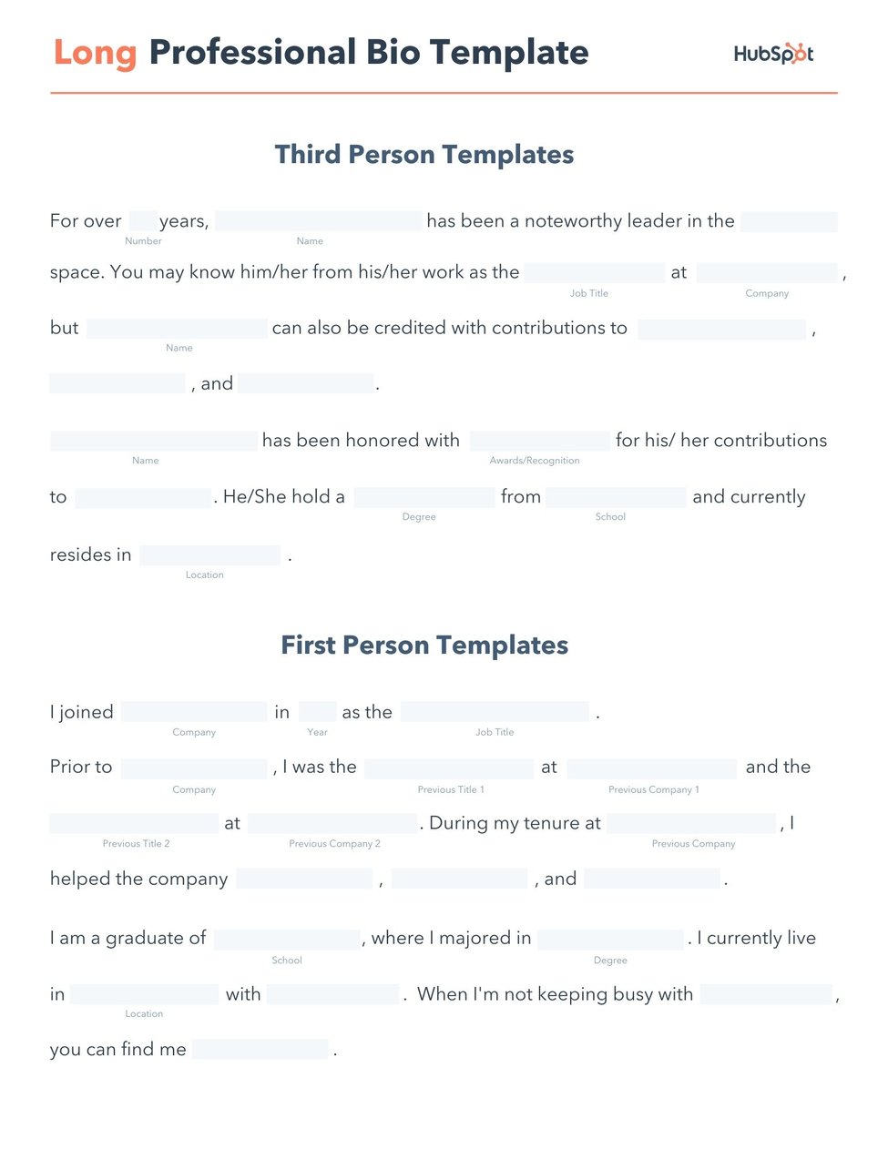 20 of the Best Professional Bio Examples We've Ever Seen [+ Templates]