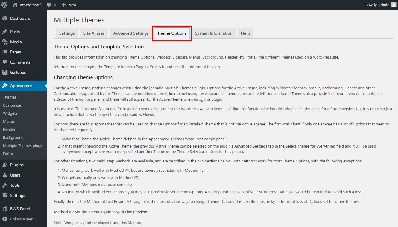 How to Use Multiple WordPress Themes on Your Web Pages