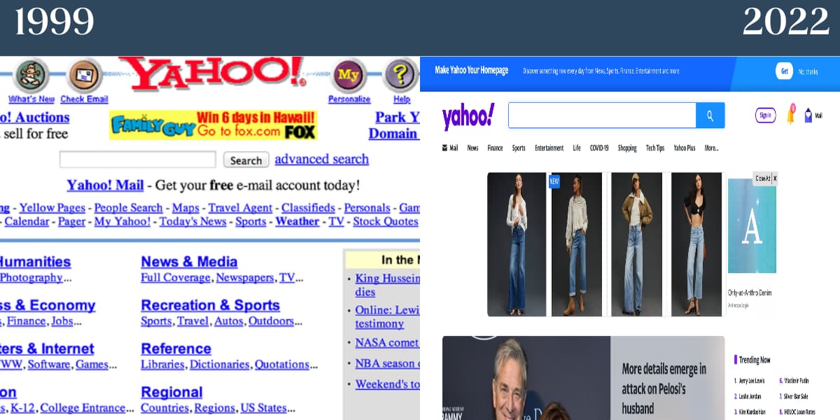 What 32 Popular Sites Used to Look Like